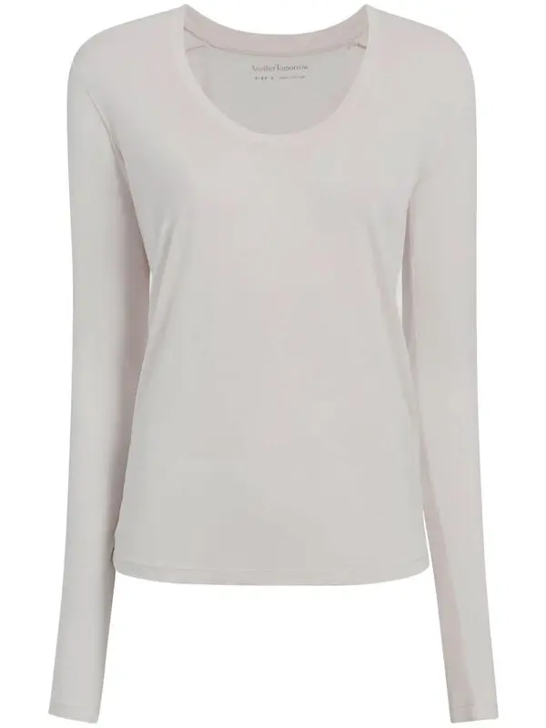 Another Tomorrow Ballet Scoop-neck T-shirt