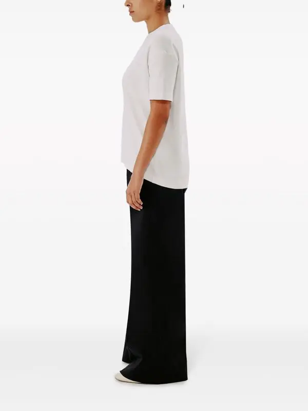 Another Tomorrow Luxe Seamed T-shirt - White