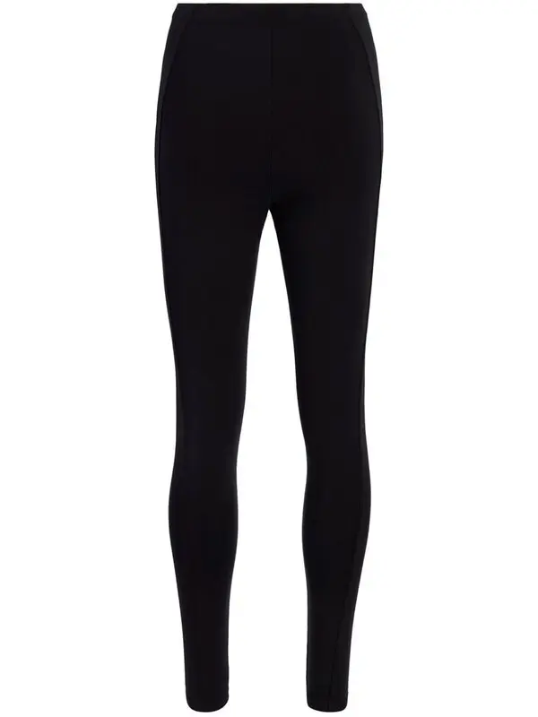 Another Tomorrow Seam-detail High-waisted Leggings - Black