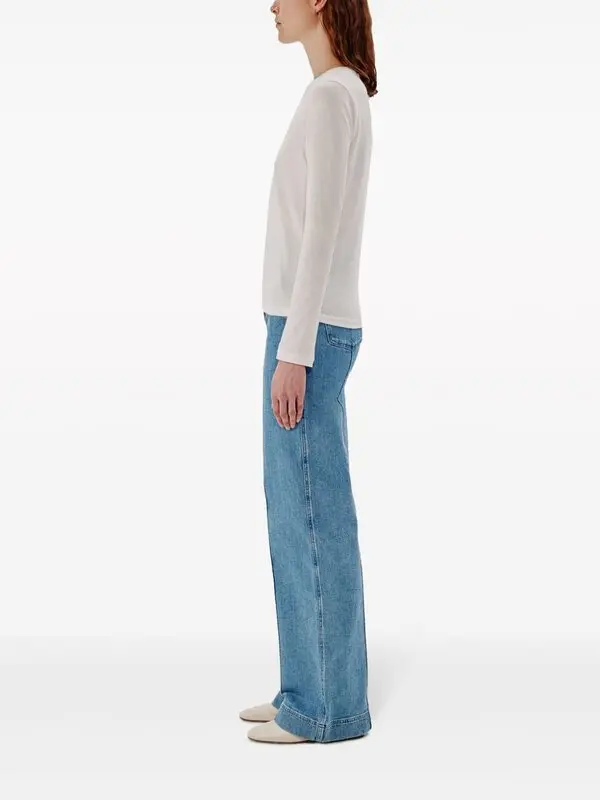 Another Tomorrow Crew-neck Organic Cotton T-shirt - White