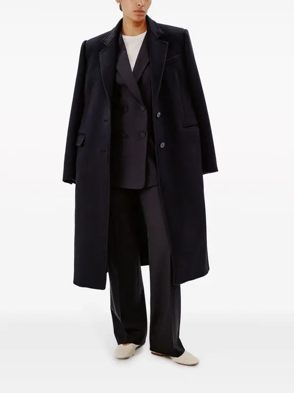 Another Tomorrow Flared Merino Wool Trousers