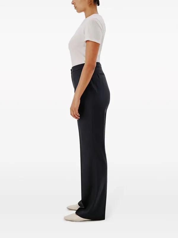 Another Tomorrow Flared Merino Wool Trousers