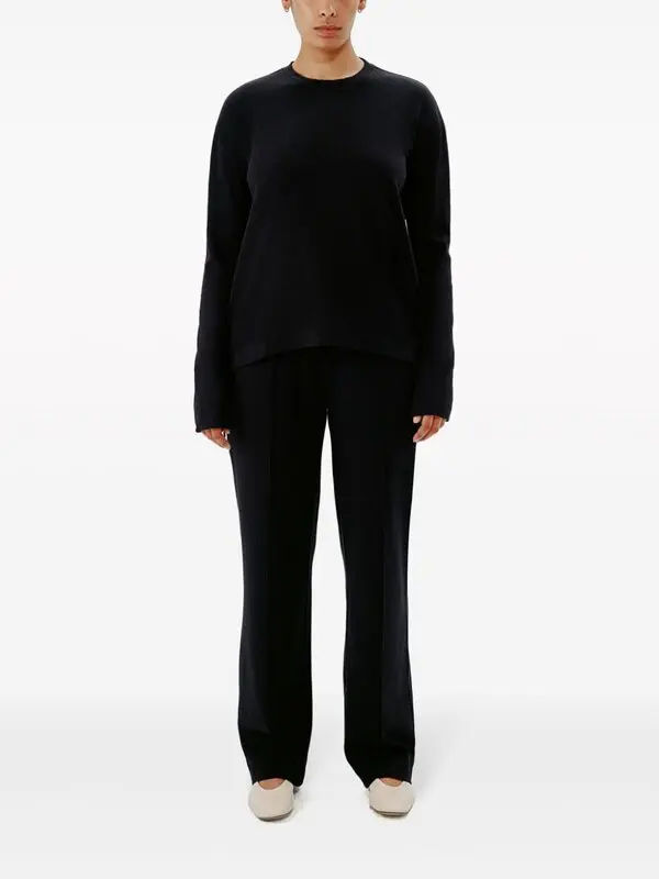 Another Tomorrow Luxe Seamed T-shirt