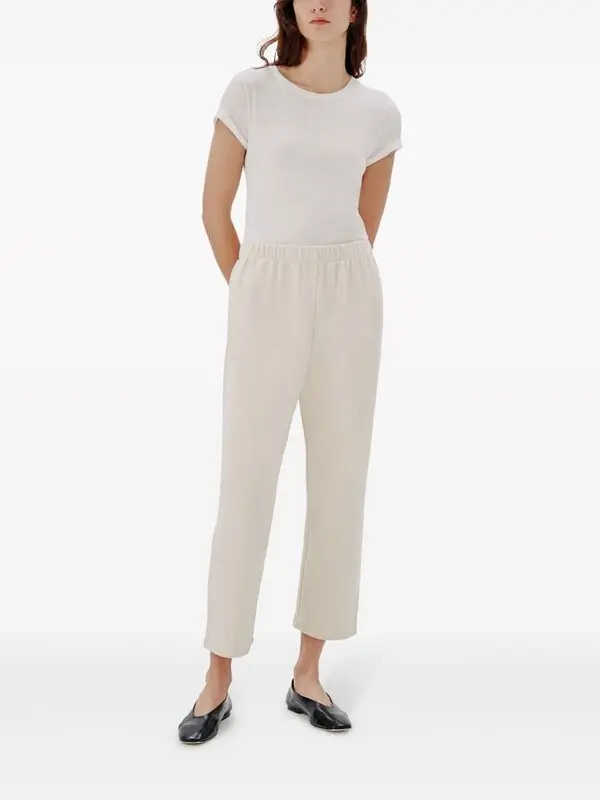 Another Tomorrow Mid-rise Cropped Track Pants