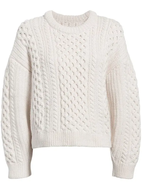 Another Tomorrow Cable-knit Wool Jumper