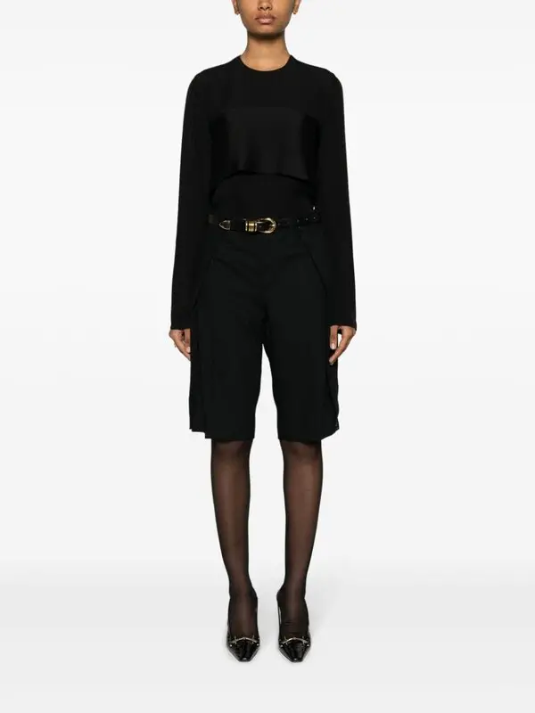 TOTEME Crepe-texture Long-sleeved Top - Black