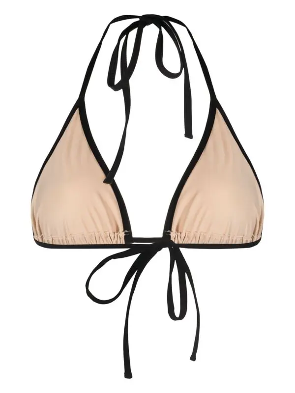 TOTEME Stripe Tie Bikini Top - Neutrals