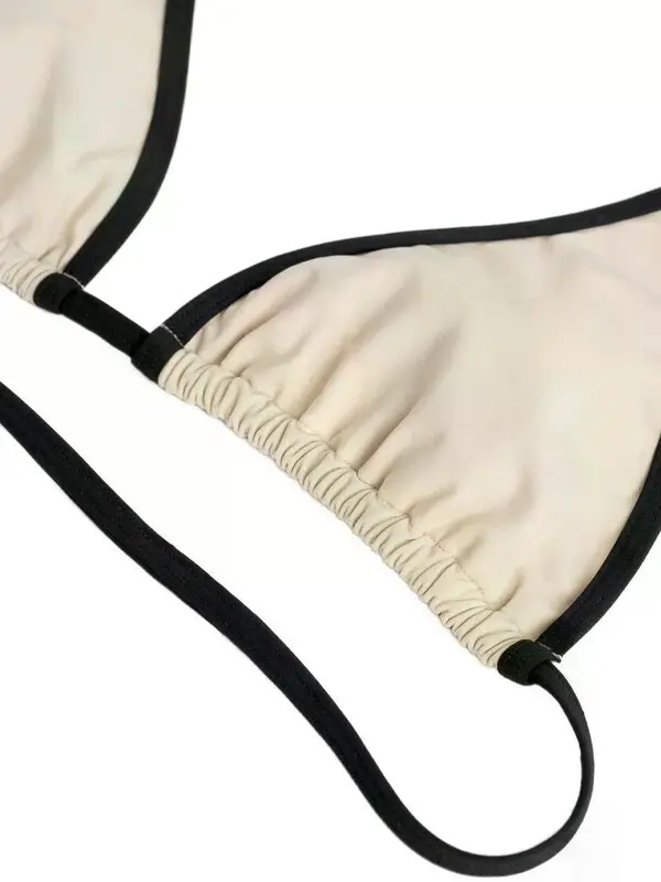 TOTEME Stripe Tie Bikini Top - Neutrals