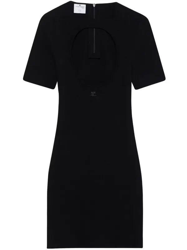 COURREGES Cut-out Knitted Minidress
