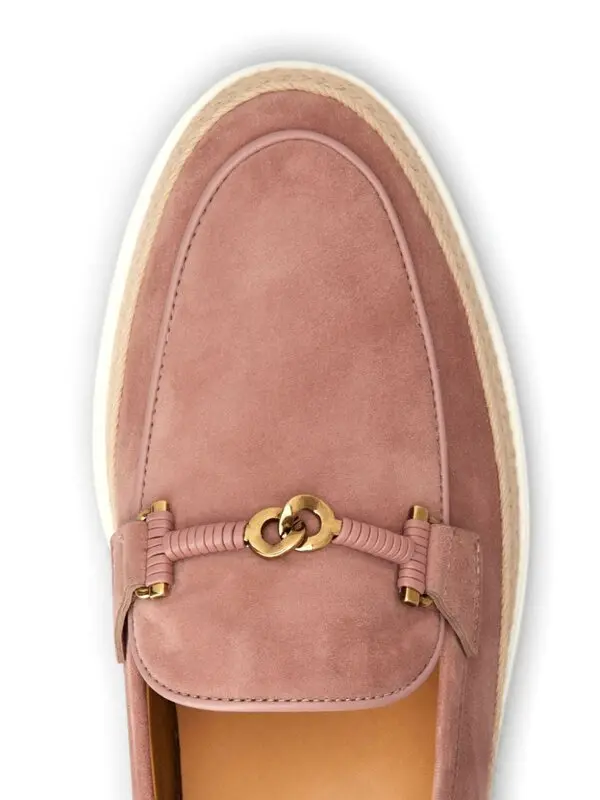 TOD'S Gomma Leather Loafers - Pink