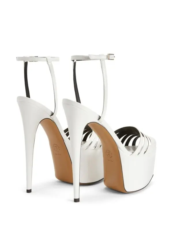 Alexandre Vauthier Leather Platform Sandals - White