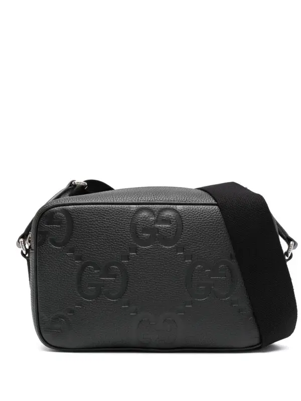 Gucci Medium Jumbo Gg Messenger Bag - Black | Editorialist