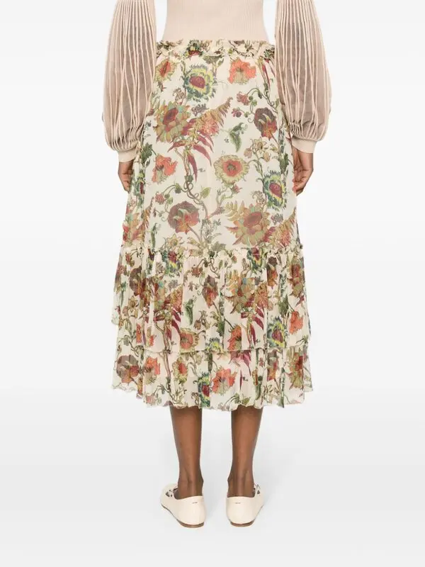 Ulla Johnson Freesia Tiered Silk Skirt