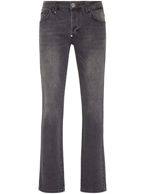 Philipp Plein Supreme Iconic Straight-leg Jeans - Grey