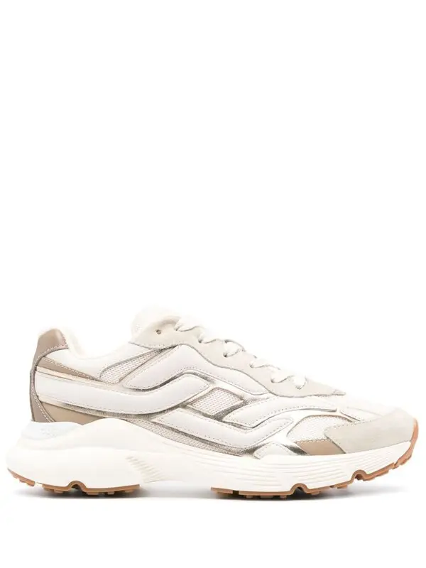 TOD'S Panelled Leather Sneakers - Neutrals
