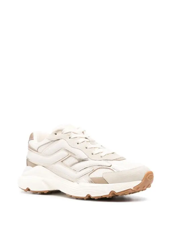 TOD'S Panelled Leather Sneakers - Neutrals