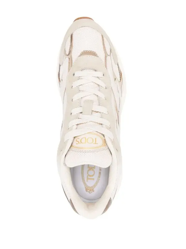TOD'S Panelled Leather Sneakers - Neutrals