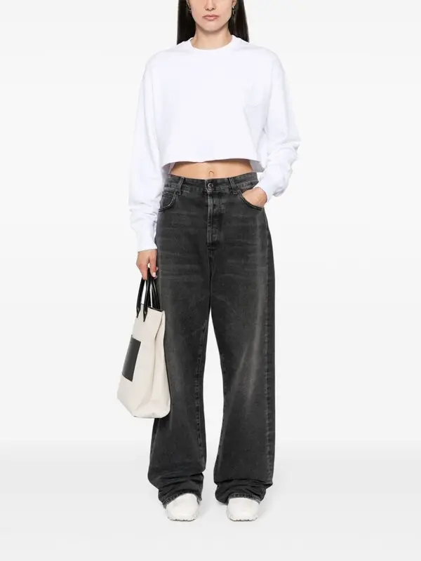 Stella McCartney S-wave Cropped Sweatshirt - White