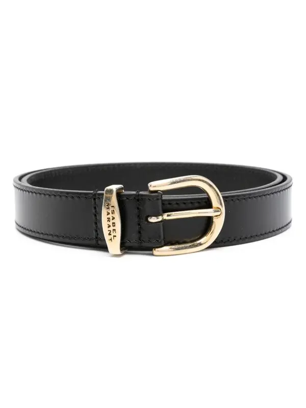 Isabel Marant Zadd Leather Belt - Black