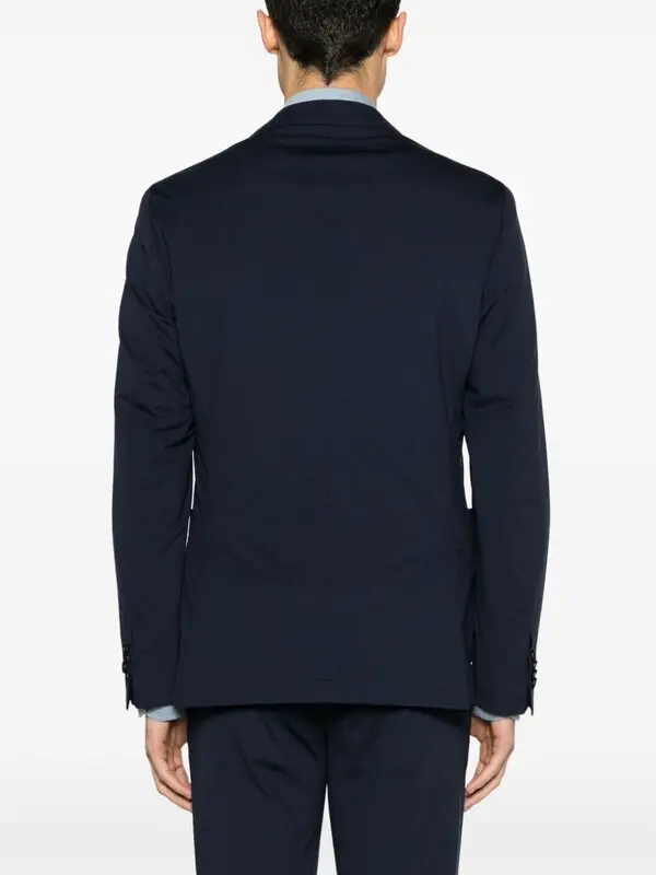 BOSS Notched-lapels Single-breasted Blazer - Blue