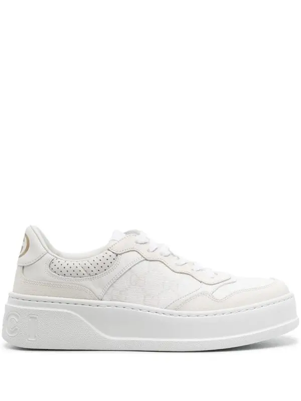 Gucci Gg Supreme Leather Sneakers - White