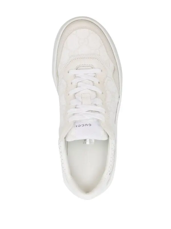 Gucci Gg Supreme Leather Sneakers - White