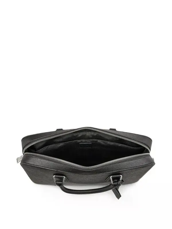 Sandro Saffiano Leather Briefcase - Black