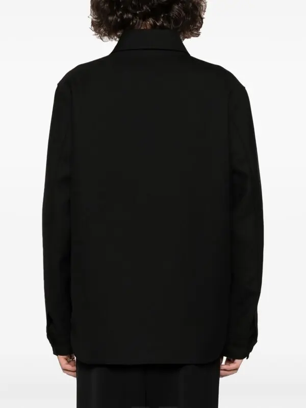 Sandro Button-up Overshirt - Black