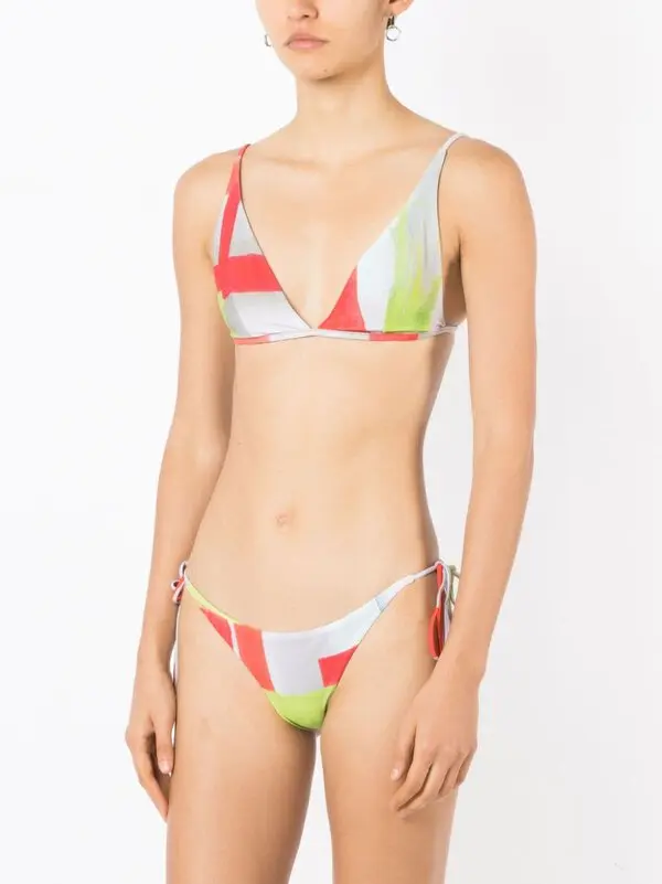 LENNY NIEMEYER Canvas Side-tie Bikini Bottom