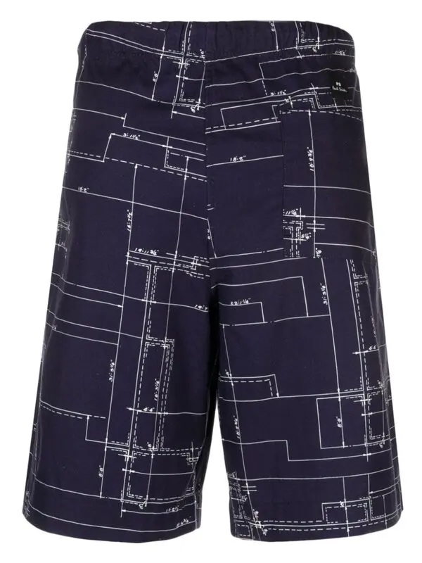 Paul Smith Graphic-print Cotton Shorts