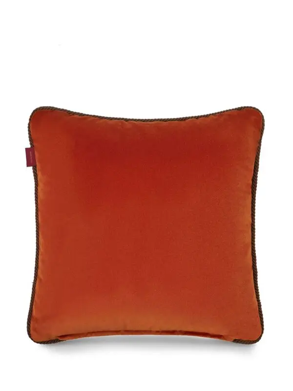 Etro Pegaso-embroidered Paisley-jacquard Cushion - Orange