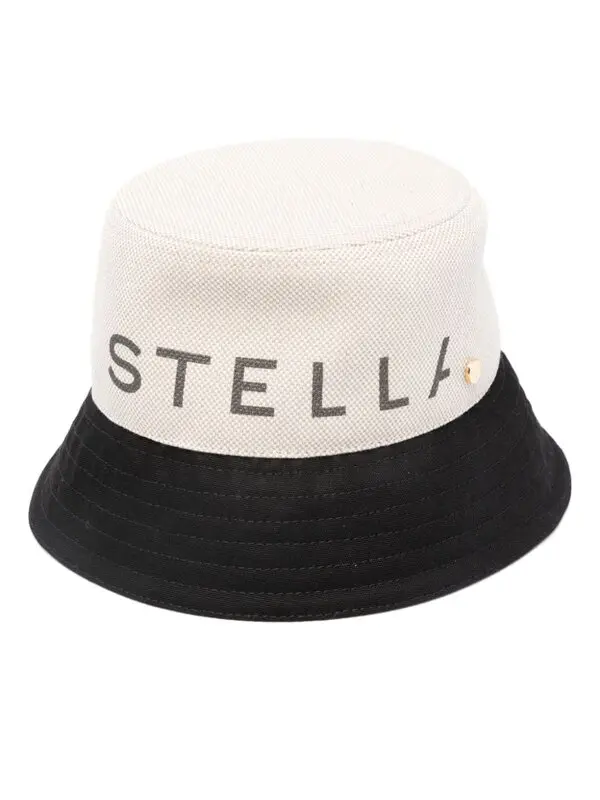 Stella McCartney Logo-print Bucket Hat - Neutrals