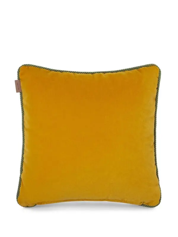 Etro Pegaso-embroidered Paisley-jacquard Cushion - Yellow