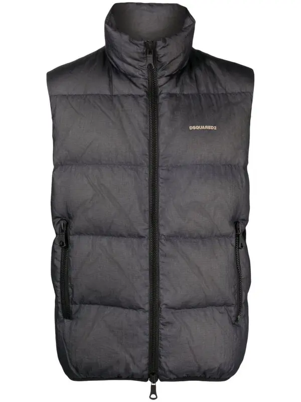 Dsquared2 Logo-embossed Ripstop Puffer Vest