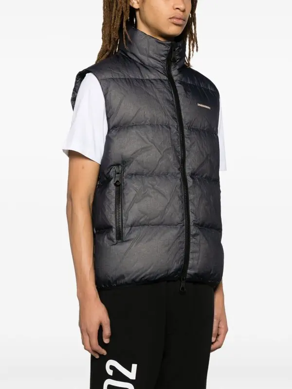 Dsquared2 Logo-embossed Ripstop Puffer Vest