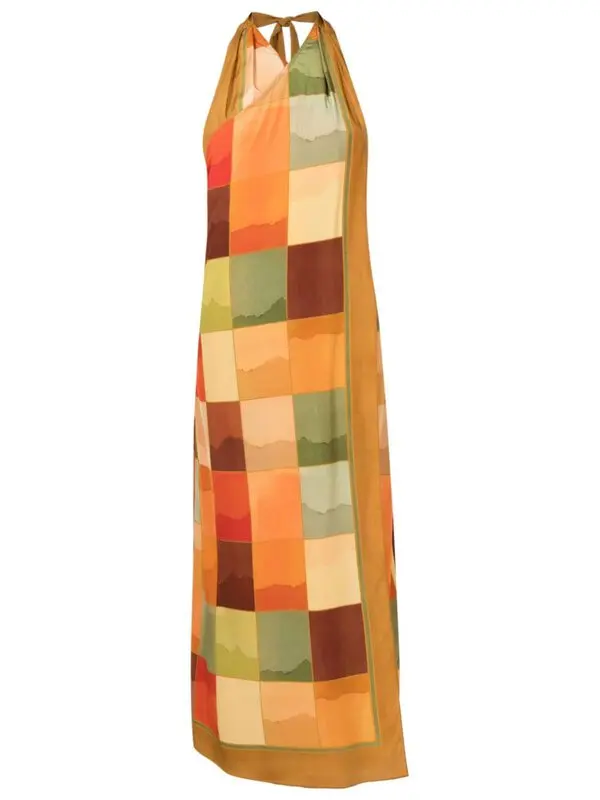 LENNY NIEMEYER Mosaico Halterneck Beach Dress - Multicolour