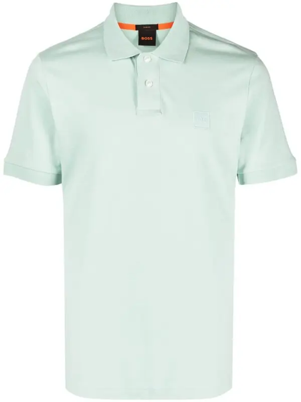 BOSS Logo-emed Piqué Polo Shirt - Green