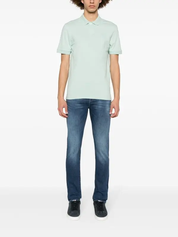 BOSS Logo-emed Piqué Polo Shirt - Green