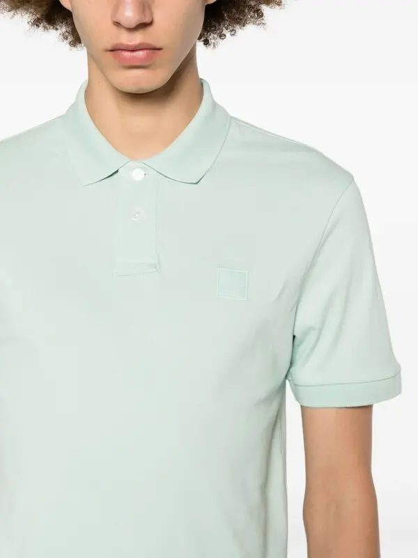BOSS Logo-emed Piqué Polo Shirt - Green