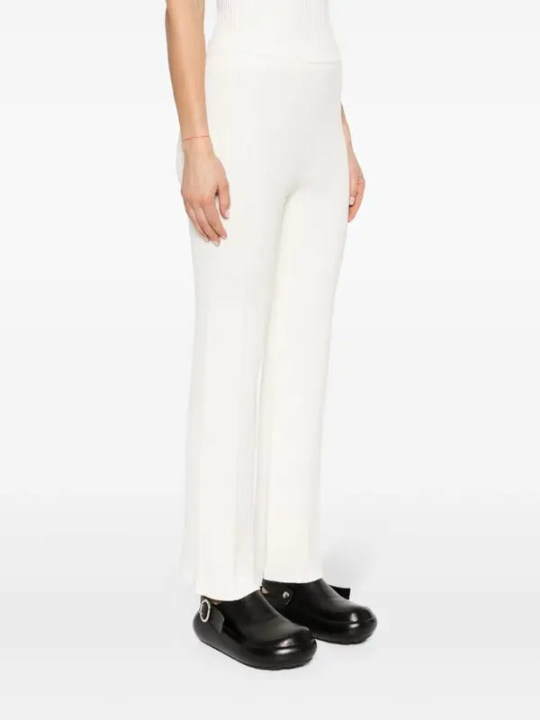 AERON Straight-leg Rib-knit Trousers