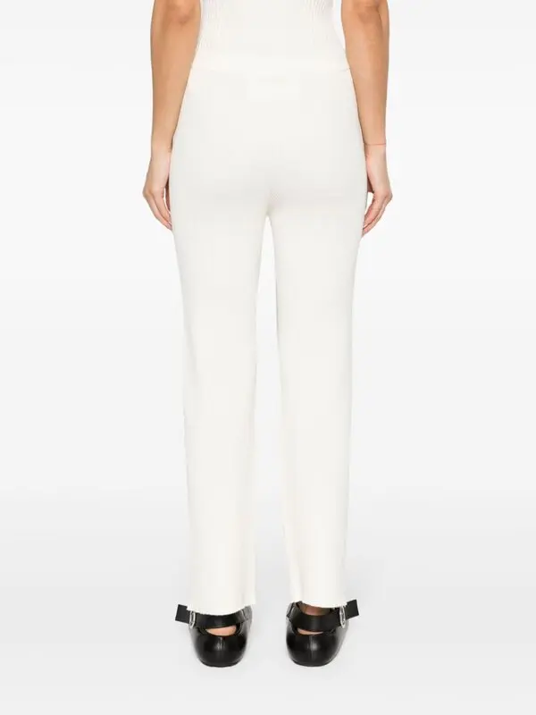 AERON Straight-leg Rib-knit Trousers