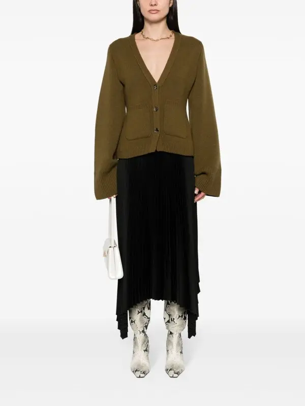 JOSEPH Ade Asymmetric Plissé Skirt - Black