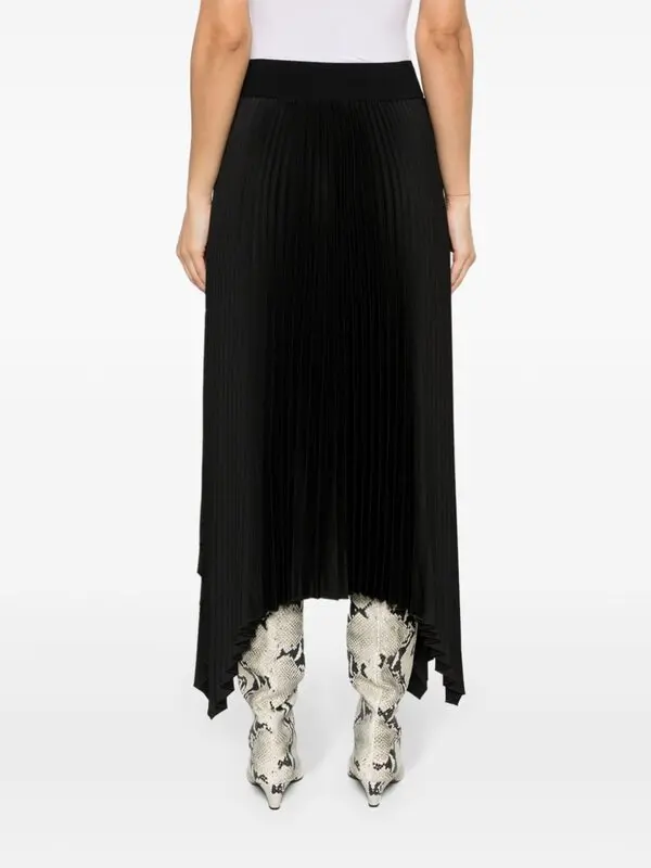JOSEPH Ade Asymmetric Plissé Skirt - Black