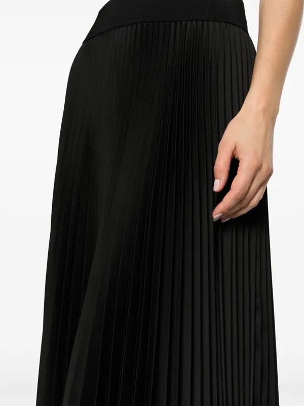 JOSEPH Ade Asymmetric Plissé Skirt - Black