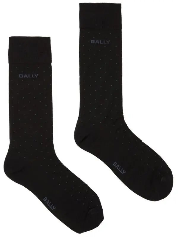 Bally Dot-intarsia Ankle Socks - Blue