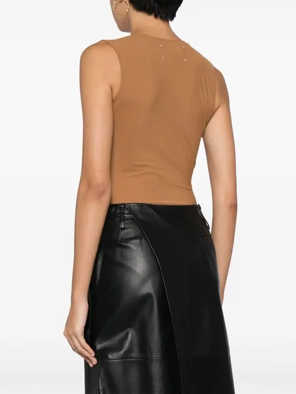 MAISON MARGIELA Round-neck Bodysuit - Brown