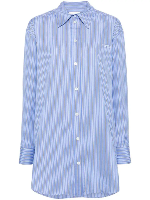 Isabel Marant Étoile Cylvany Logo-embroidered Shirt - Blue