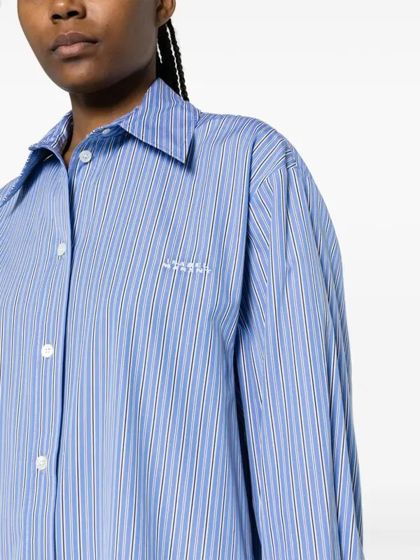 Isabel Marant Étoile Cylvany Logo-embroidered Shirt - Blue