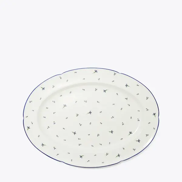Tory Burch Jolie Fleur Platter - New Ivory