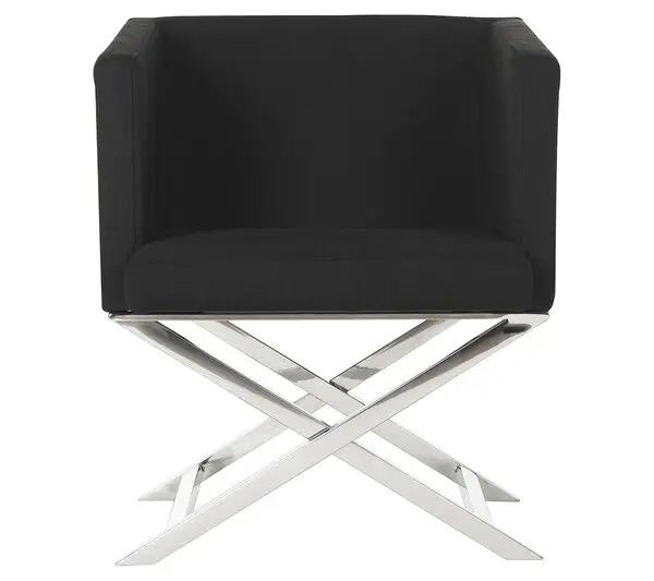 SAFAVIEH Celine Chrome Cross Leg Chair - One-color